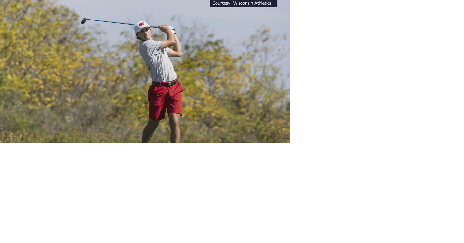 Wisconsin's Cameron Huss in the lead after Round One of NCAA Regionals ...