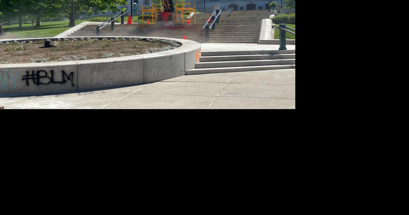 ‘Forward’ statue at Wisconsin Capitol painted, building defaced ...