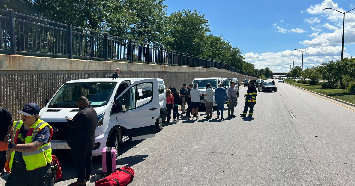 Vans in Walz motorcade crash on way to campaign stop in Milwaukee | Top ...
