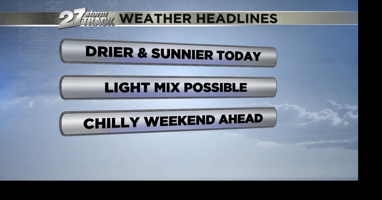 Chilly weekend with a light rain/snow mix chance | News | wkow.com