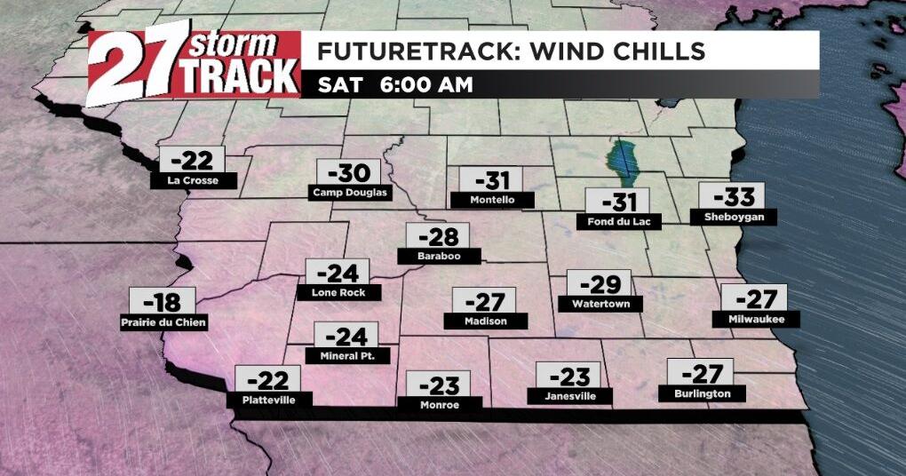 Wind chills near -30° are on the way | Forecast | wkow.com