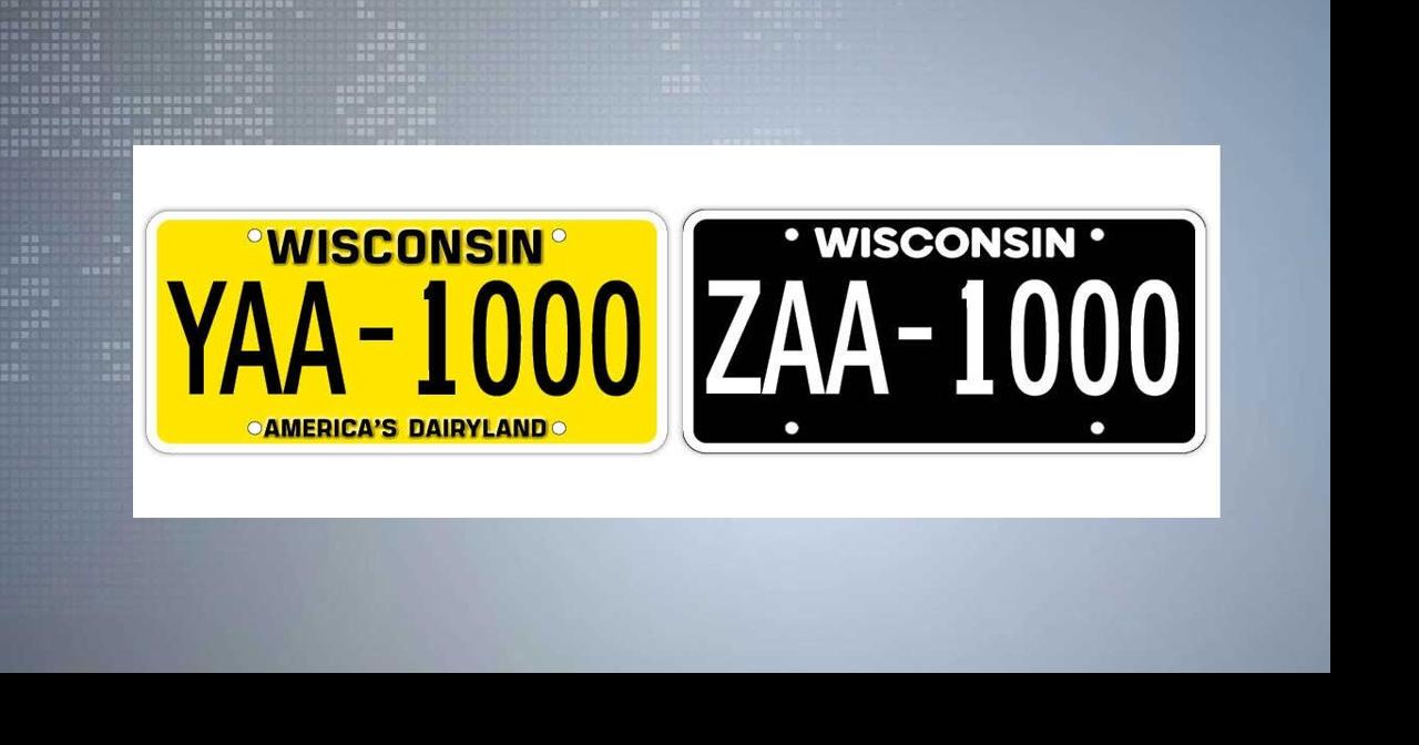 New WI blackout and retro license plate designs revealed | News | wkow.com