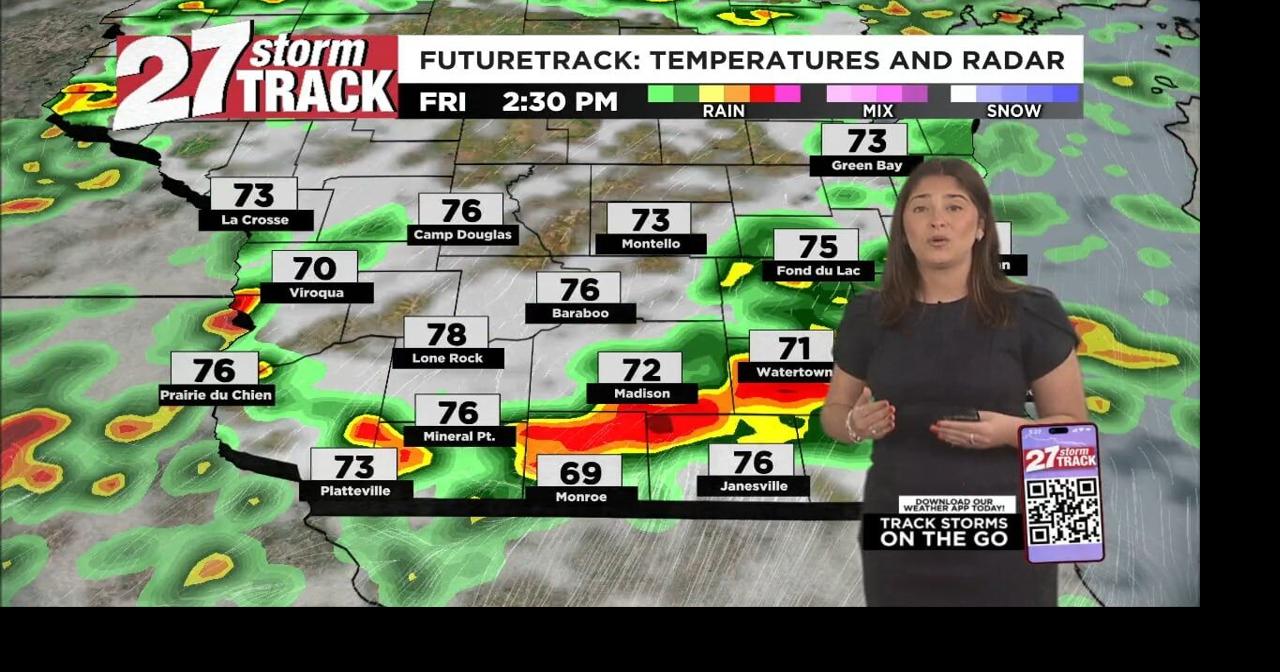 Another dry, warm day before shower and storm chances return to close ...