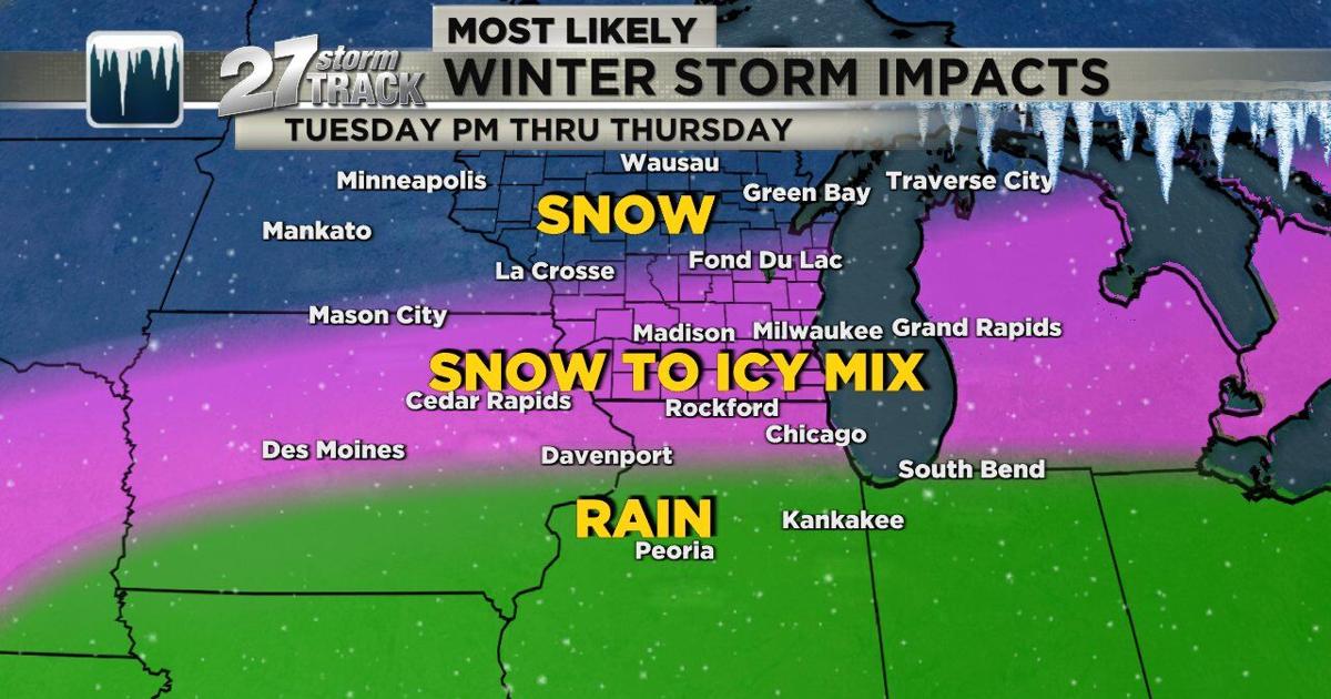 Large Winter Storm Approaching With Snow And Icy Mix Possible News