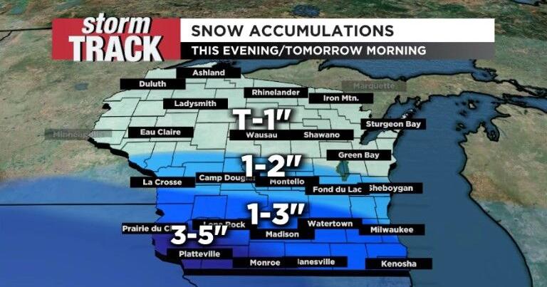 Continued Snow in Southern Wisconsin and Cold Temps on the Way ...