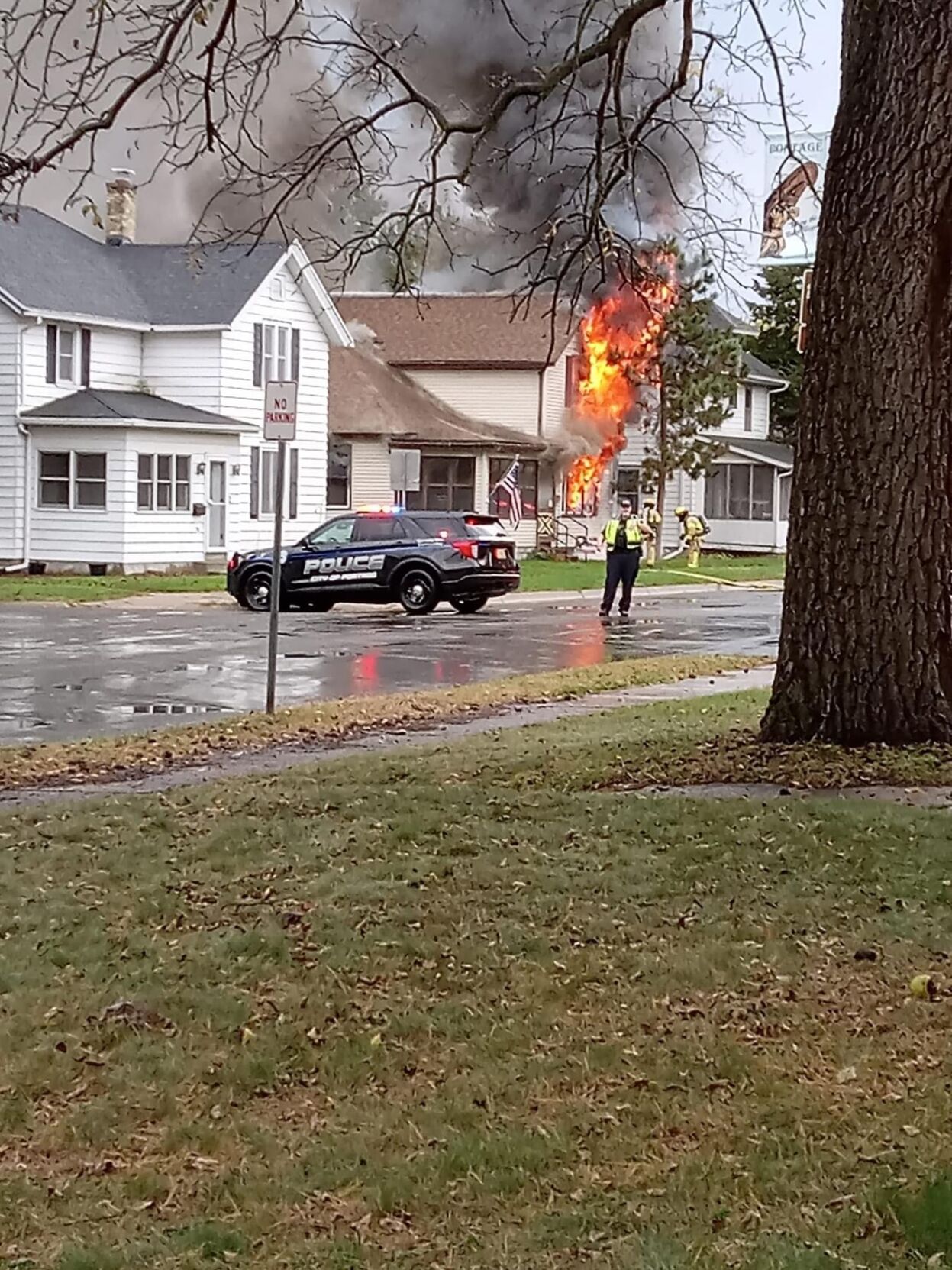 Lightning strike causes structure fire in Portage | News | wkow.com