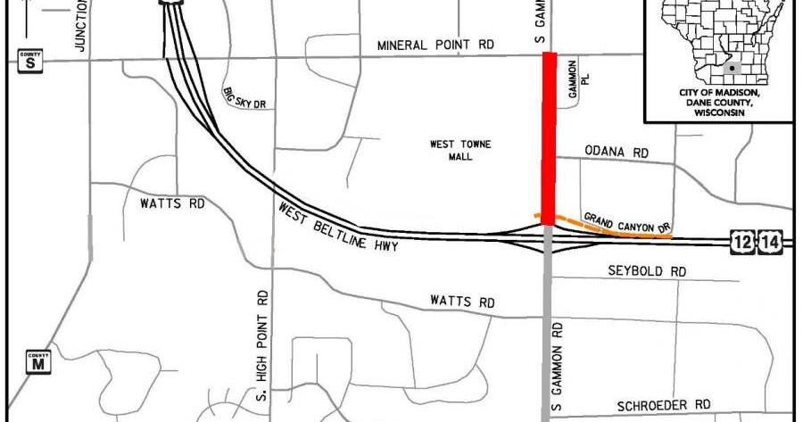 Reconstruction begins Wednesday on South Gammon Road in Madison | News ...