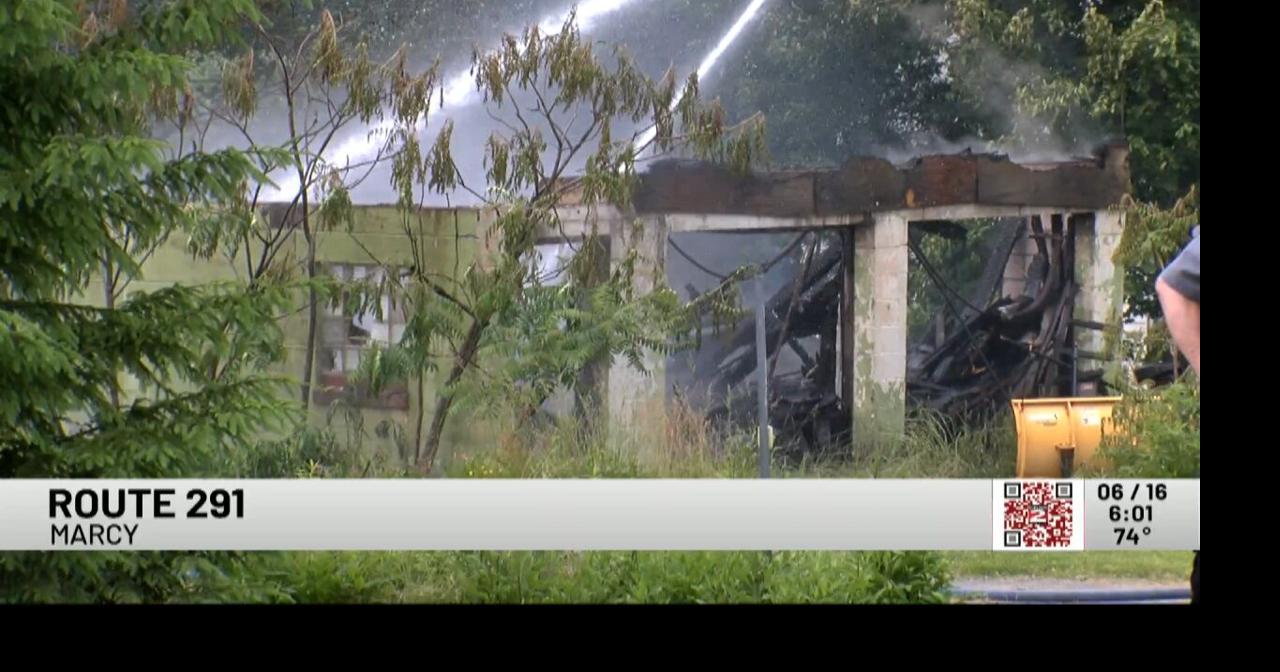 Fire Destroys Abandoned Garage in Marcy on Rt. 291 | News | wktv.com