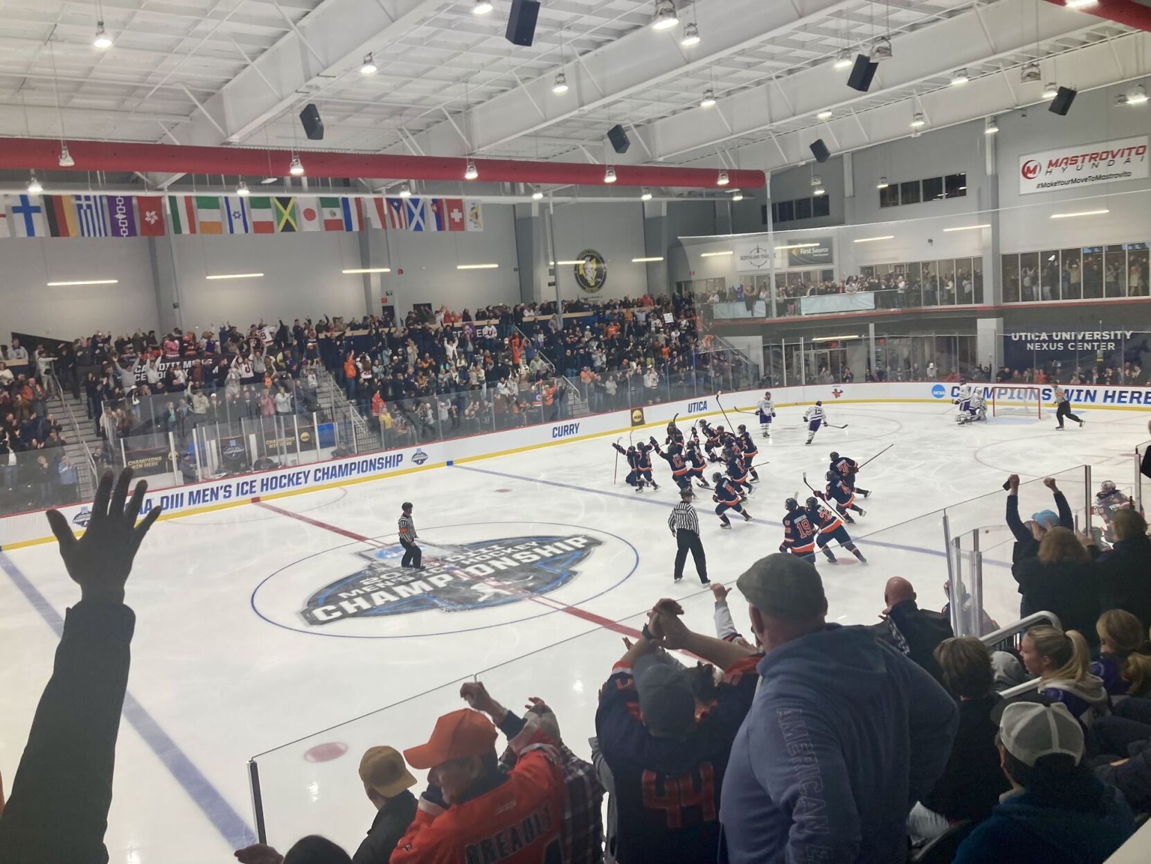 Utica Pioneers Men's Ice Hockey Tops Curry in Overtime to Advance to ...