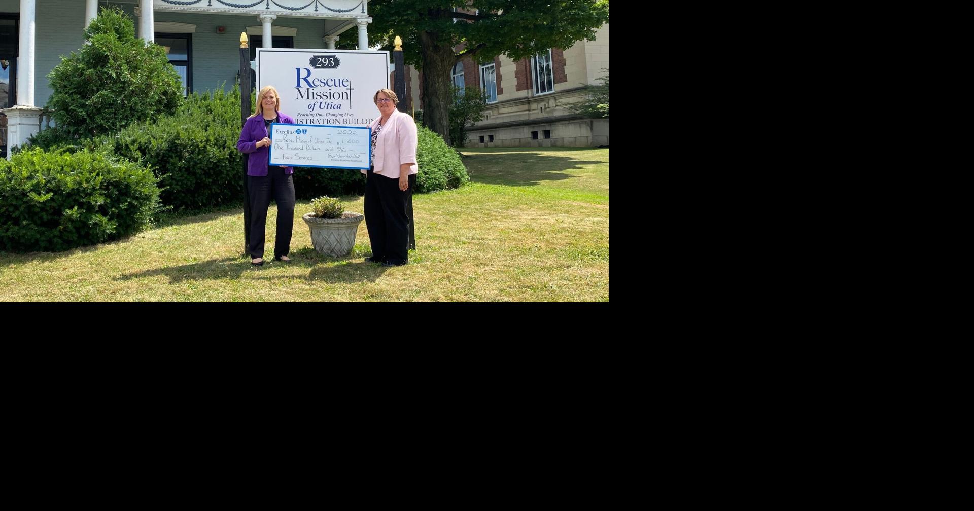 Rescue Mission of Utica receives $1,000 award to help support food ...