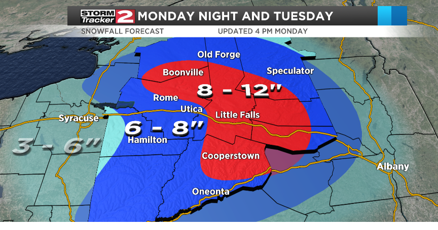 StormTracker 2 Alert Day: Winter storm warning in effect for the Mohawk ...