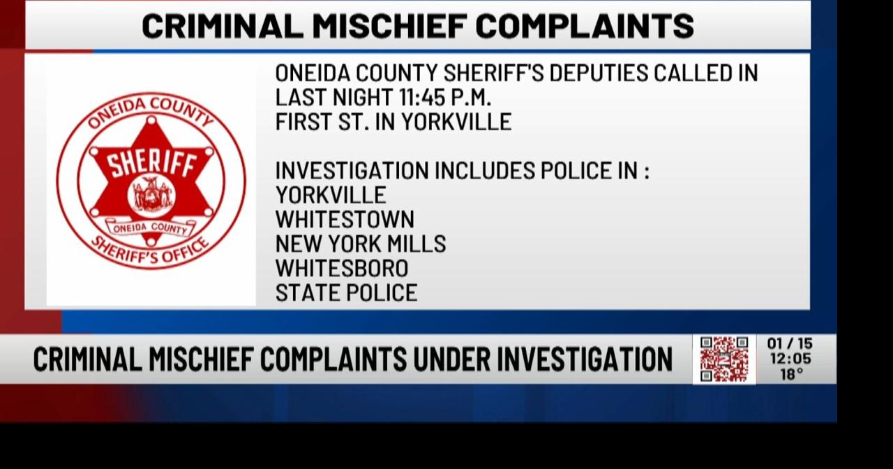 Reports of Criminal Mischief in Yorkville | Video | wktv.com