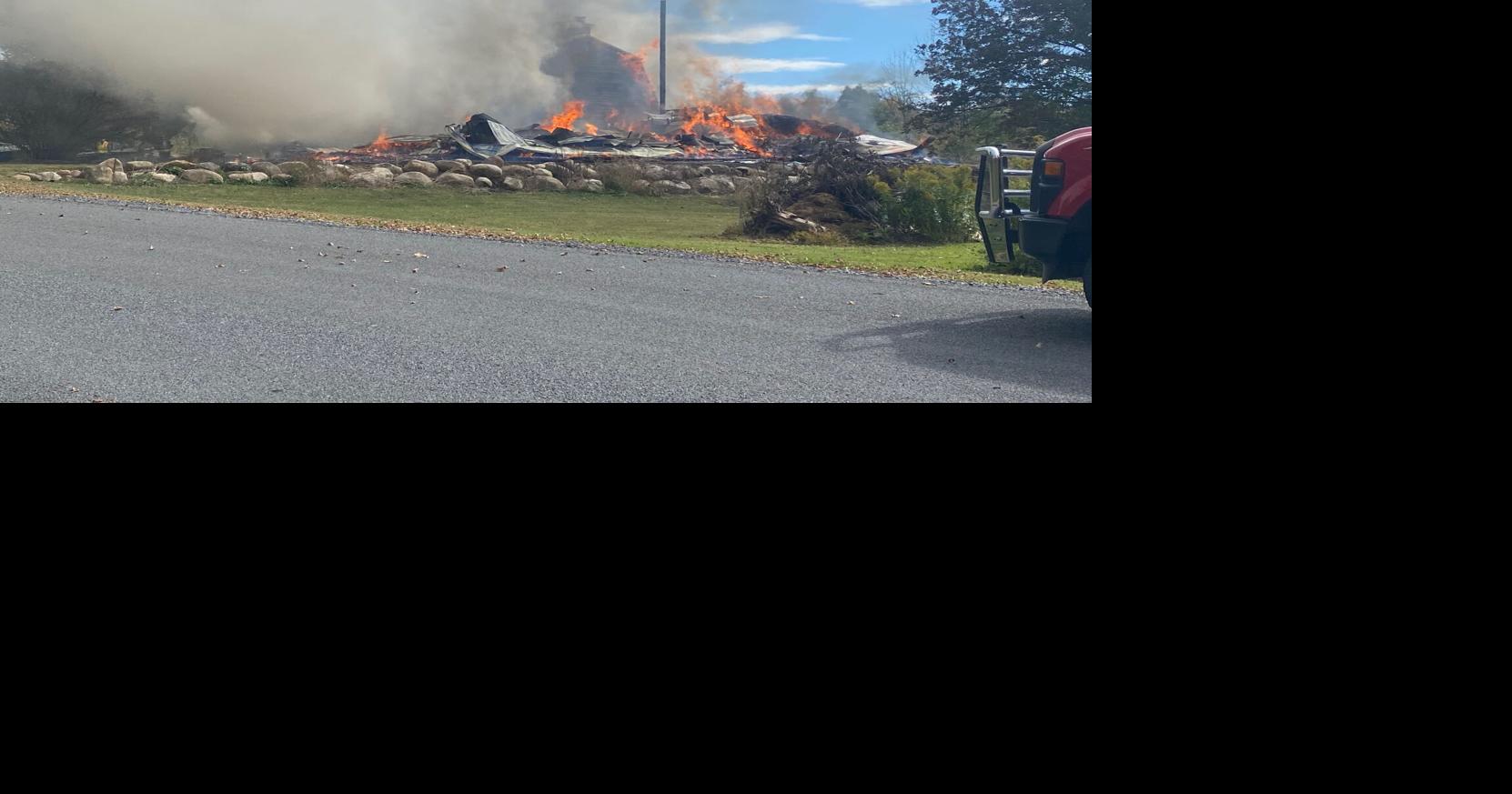 Multiple Fire Departments Battle Garage Fire in Steuben; Flames Jump to ...