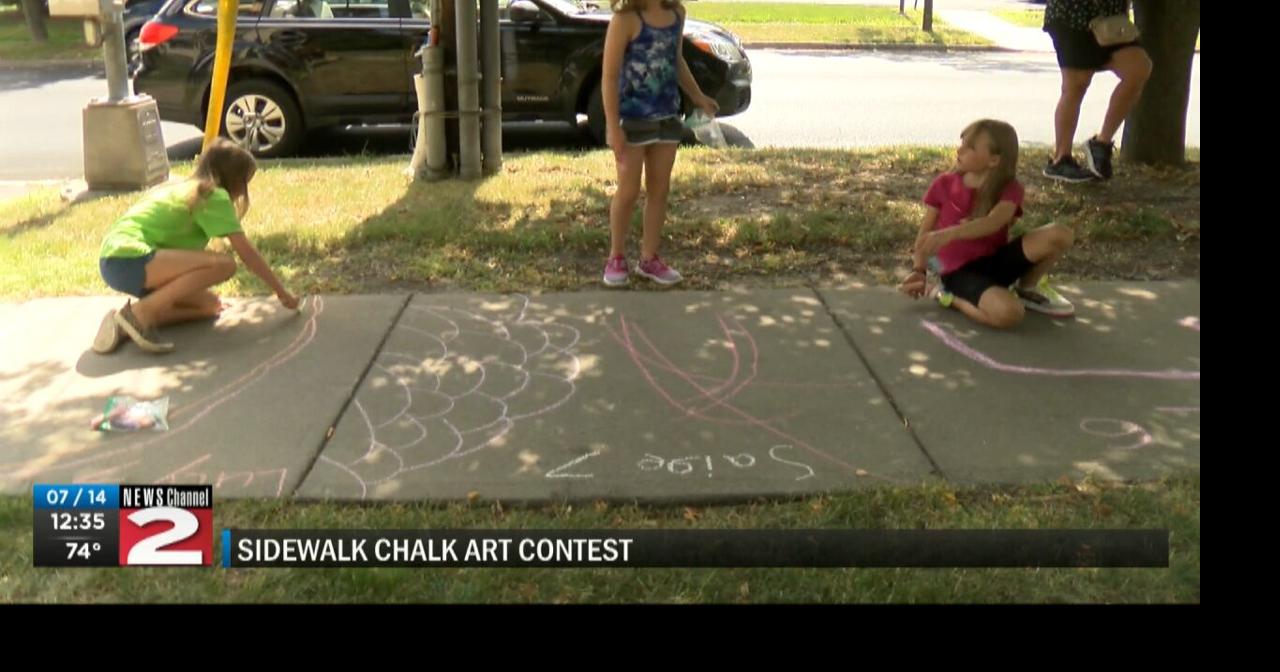 Kids get creative during annual Sidewalk Chalk Art Competition in Utica ...