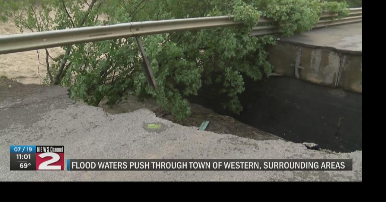Waters rise over Mohawk River flooding Town of Western, surrounding ...