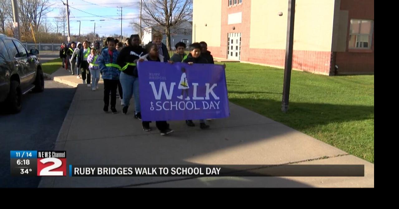 Local elementary schools participate in "Walk to School Day" | News ...