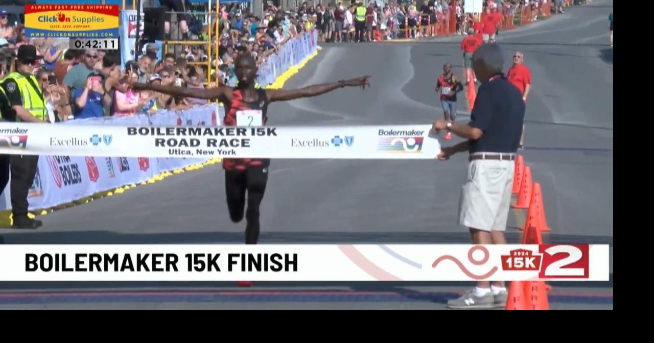 1st Runner to Cross 2024 Boilermaker 15K Finish Line | Video | wktv.com