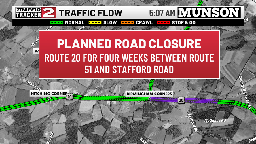 Planned Road Closure Begins Today on U.S. Route 20 in Town of Winfield ...