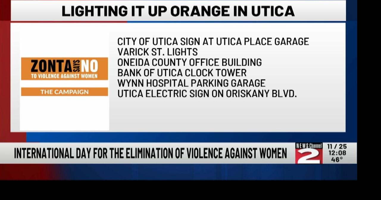 Utica Lights Up Orange for International Day for the Elimination of ...