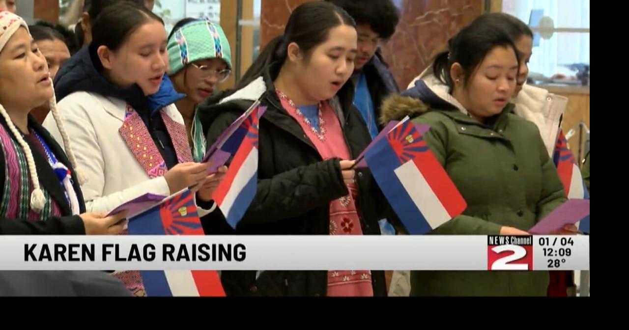 Karen Flag-Raising Ceremony at Utica's City Hall | Local | wktv.com