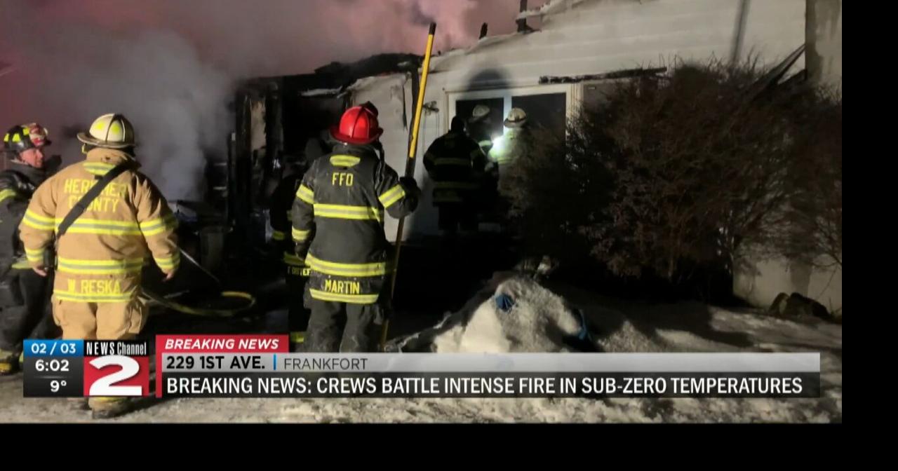 Firefighters battle Frankfort fire in frigid weather overnight | Local ...
