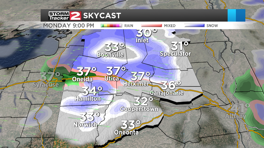 Scattered light precip with winds arrive this Monday night | Weather ...
