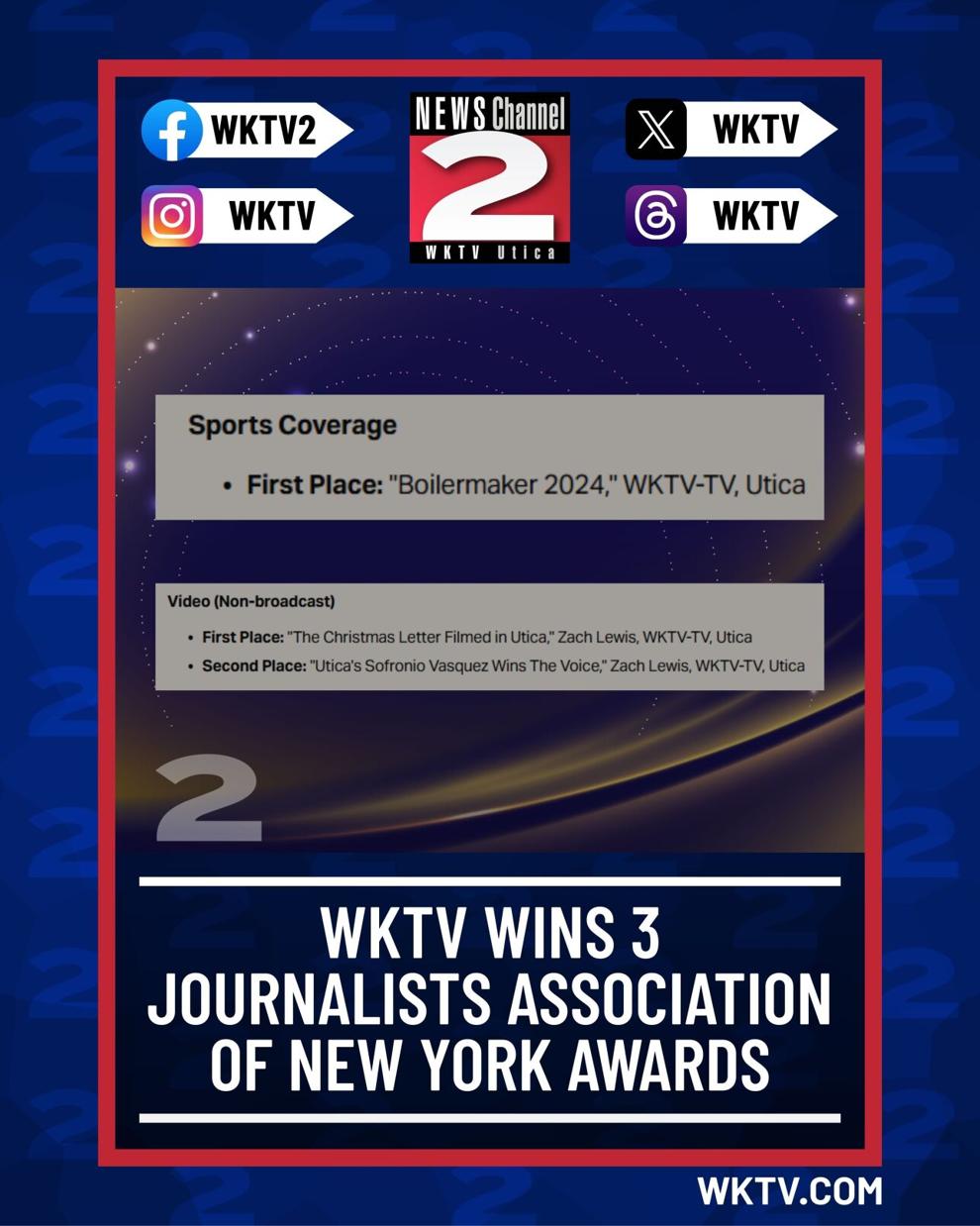 WKTV Wins 3 Awards at 2025 Journalists Association of New York | Local ...