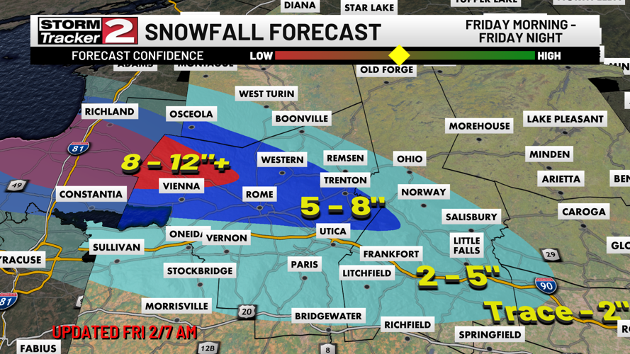 Lake Effect Snow Across Parts of Oneida and Herkimer Counties Today ...