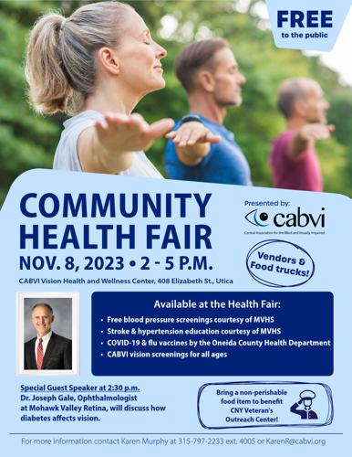 Free Community Health Fair Hosted by CABVI | Health | wktv.com