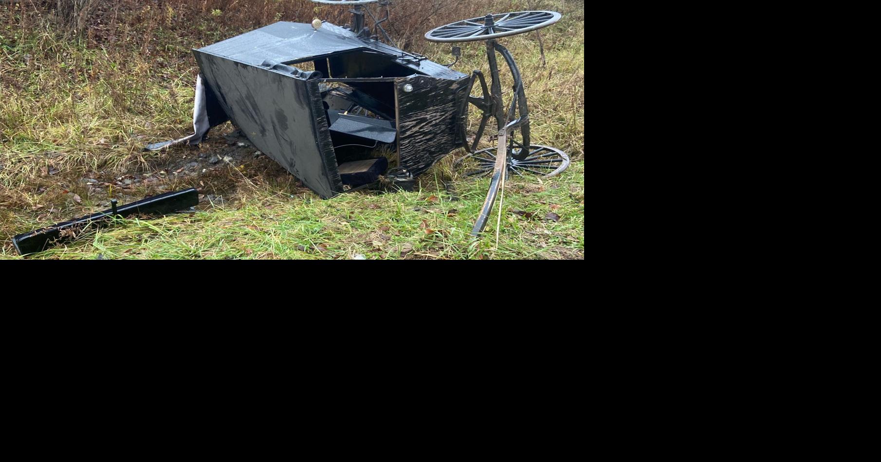 Amish buggy with 10 people inside crashes in Western; 1 taken to ...