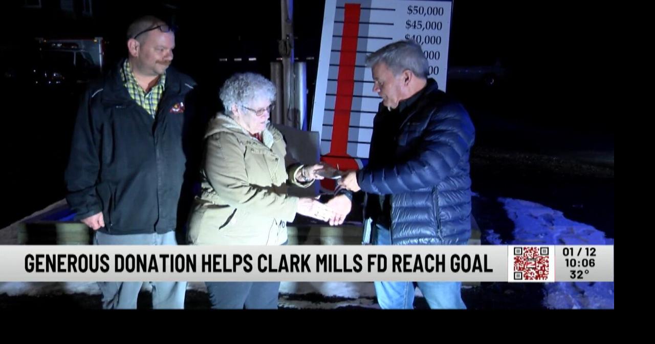 Generous donation helps Clark Mills FD reach goal | Video | wktv.com