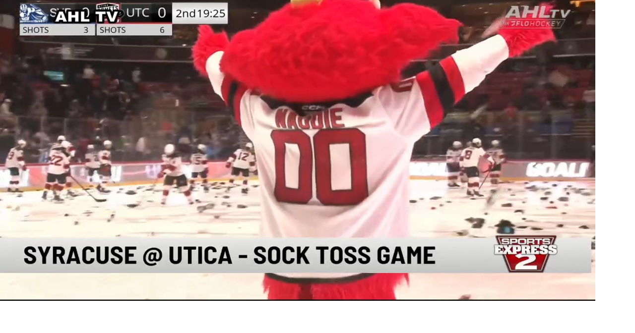 5,242 Pairs of Socks Donated at Utica Comets 'Sock Toss' Event ...