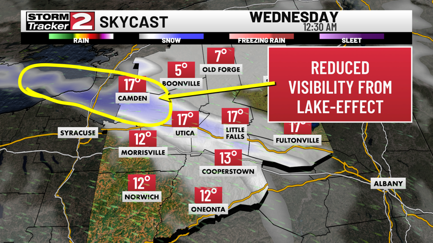 Tuesday Forecast: Widespread Light Snow Turns to Lake-Effect Tonight ...