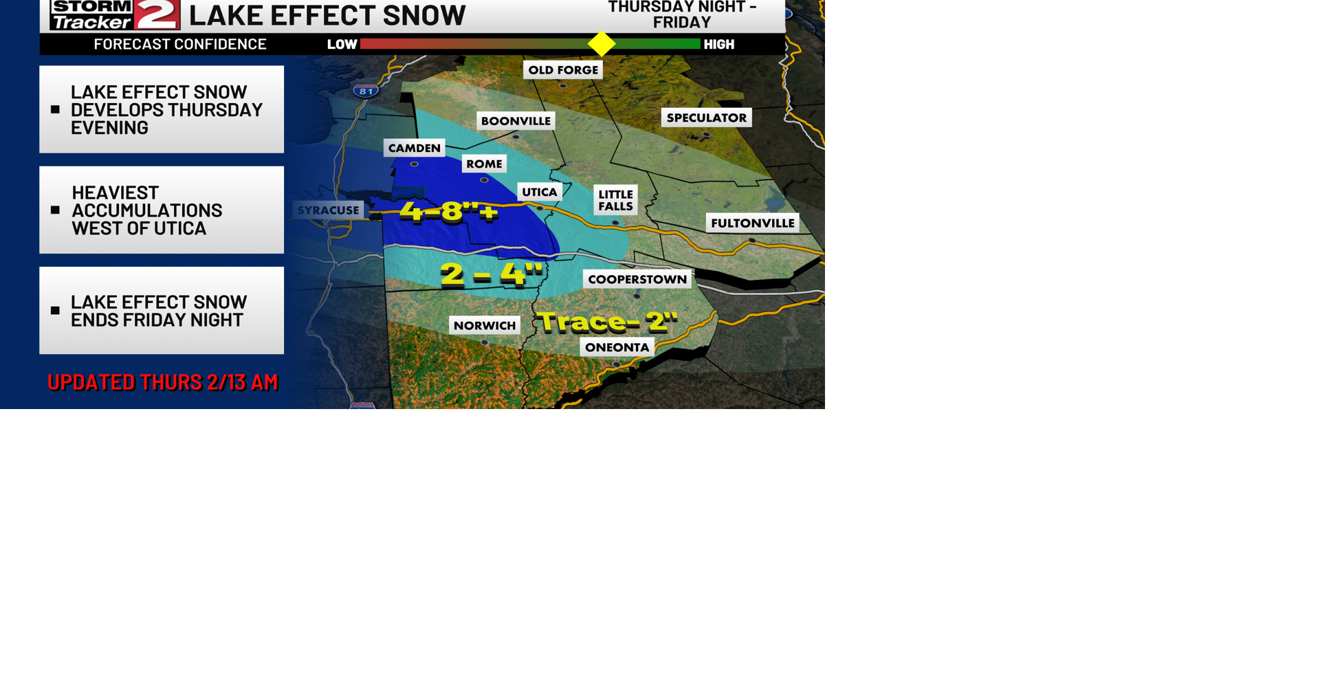 Wintry Mix Changes To Rain Thursday, Lake Effect Snow Returns Tonight ...