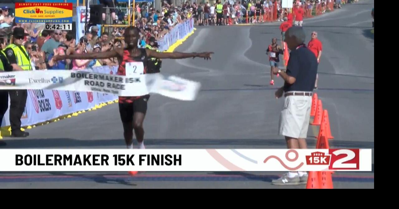 1st Runner to Cross 2024 Boilermaker 15K Finish Line | Local | wktv.com
