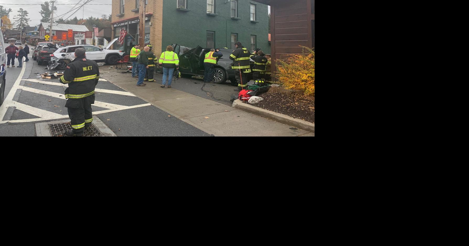 Range Rover crashes into parked SUV outside Inlet post office; 2 sent ...