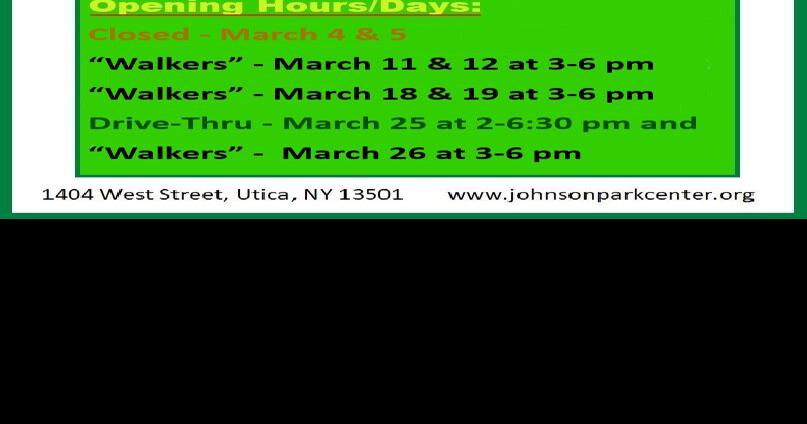 March 2024 Johnson Park Center Food Pantry Schedule | | wktv.com