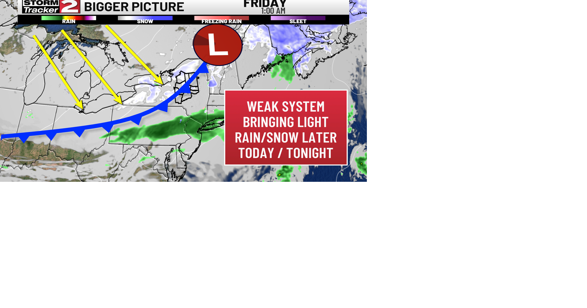 Thursday Forecast: Weak System Bringing Light Rain/Snow | Weather ...