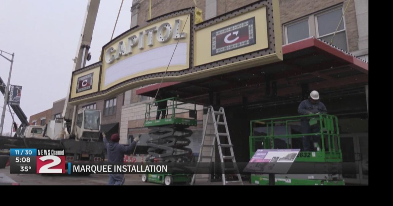 New marquee installation begins at Rome Capitol Theatre | Archive ...