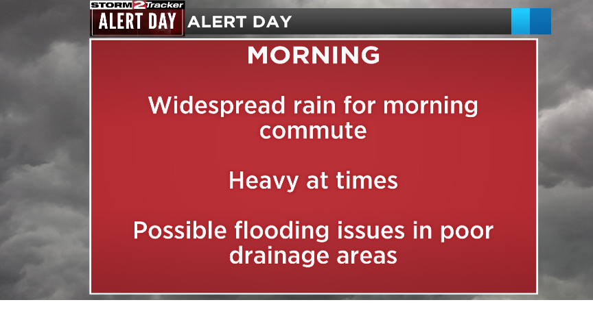 StormTracker 2 Alert Day for Thursday due to heavy rainfall | Weather ...