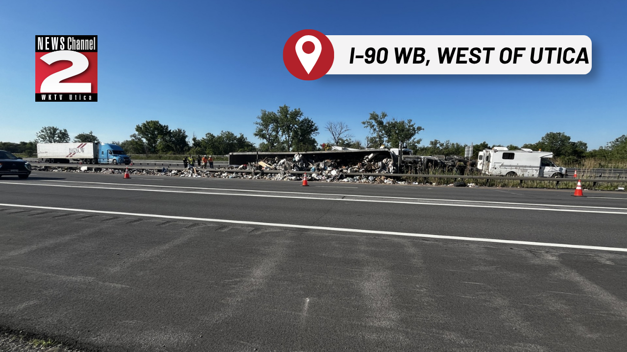 Tractor-Trailer Rollover Closes Lanes on NYS Thruway Near Utica | News ...