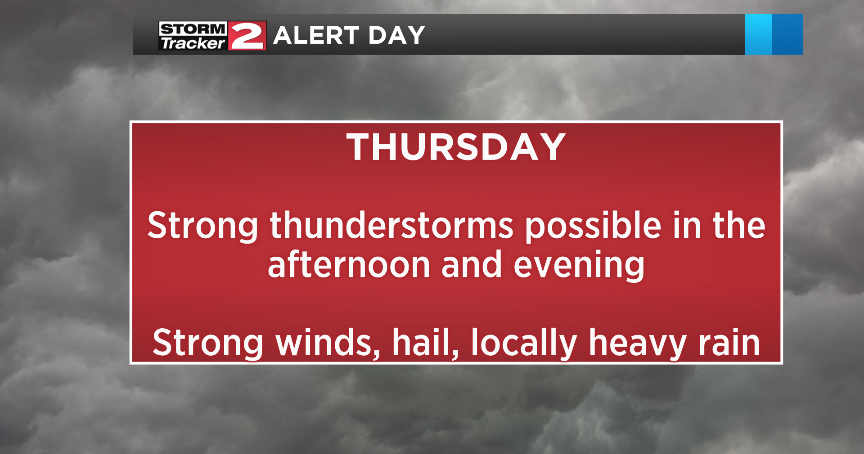 Strong thunderstorms possible this afternoon | Top Stories | wktv.com