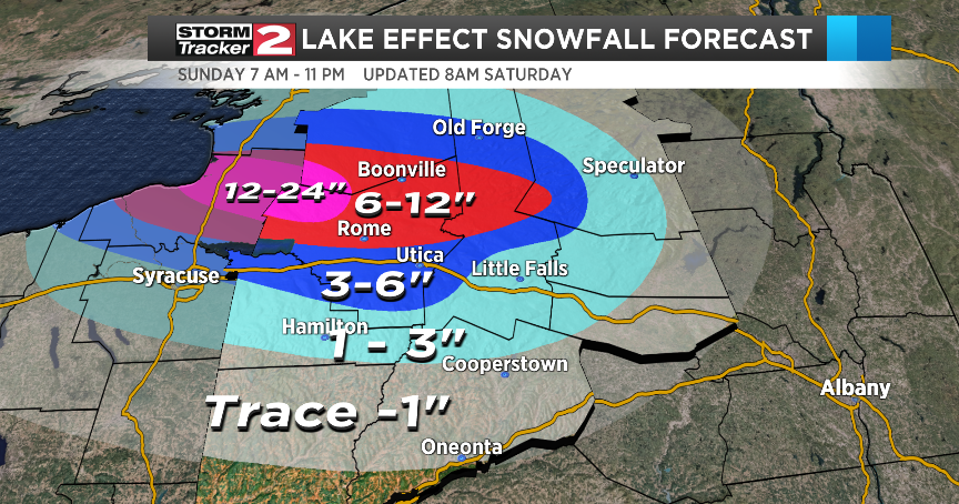 Lake-effect snowfall forecast | | wktv.com