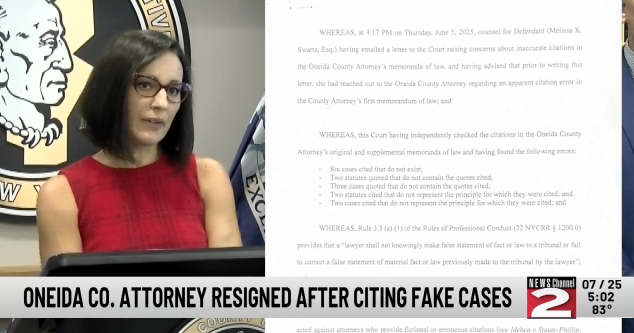 Oneida County Attorney Resigned After Citing Fake Cases in Kaitlyn ...