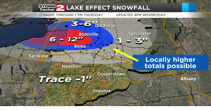 Lake-effect snow picks up on Thursday | Weather | wktv.com