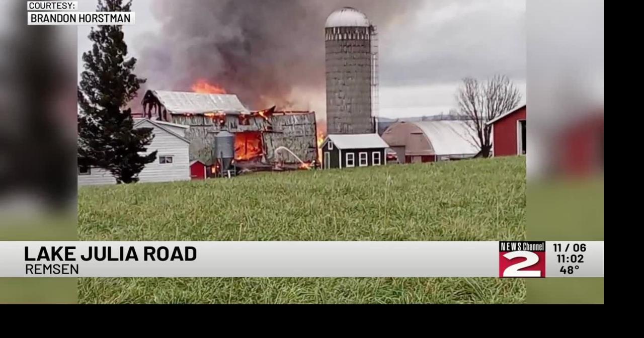 UPDATED: Firefighters Battle Large Barn Fire in Remsen for 10 Hours ...