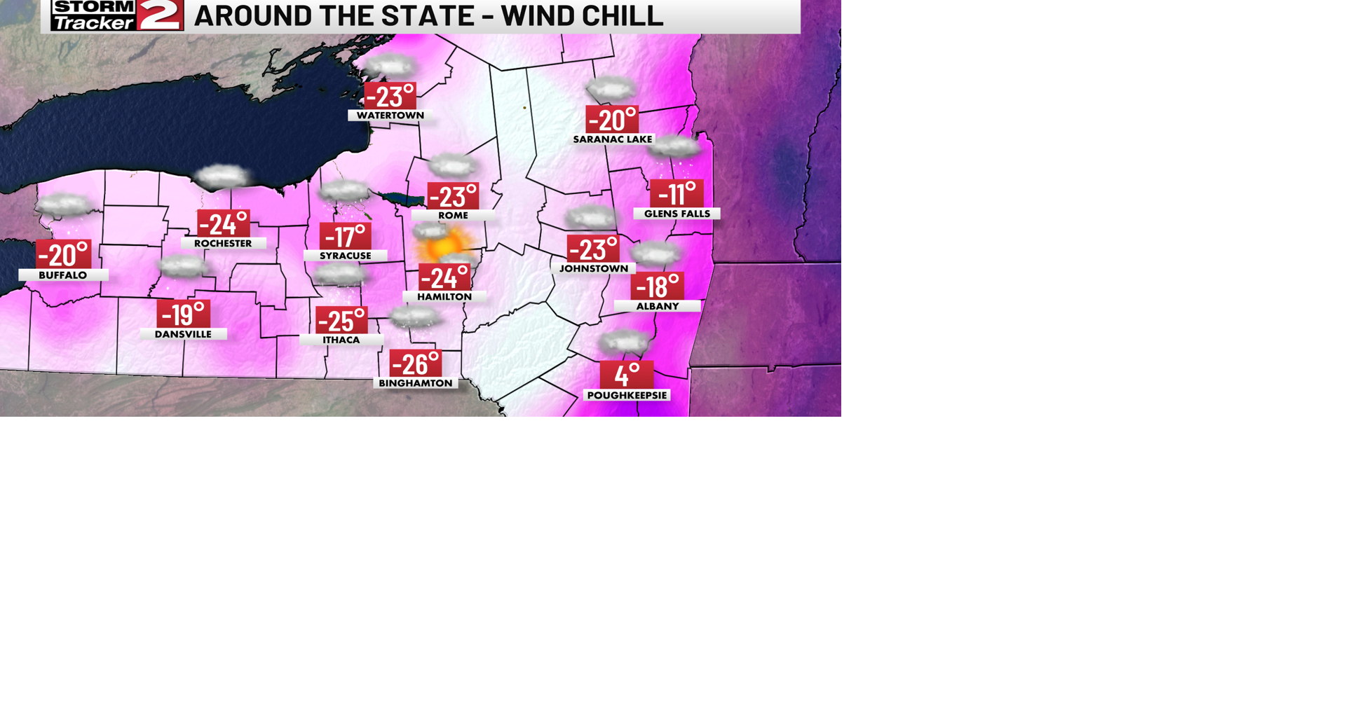 Dangerously Cold Wind Chills Today And Highs Barely Climbing Above Zero ...