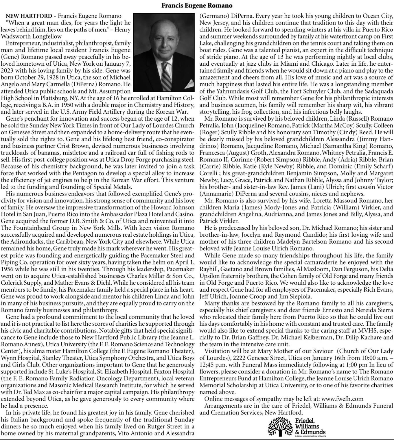 WATCH: Eugene Romano's funeral service at Our Lady of Lourdes | Local ...