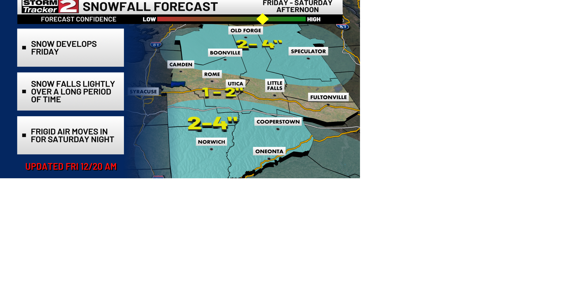 Widespread Light Snow Friday Ahead of an Arctic Blast This Weekend ...