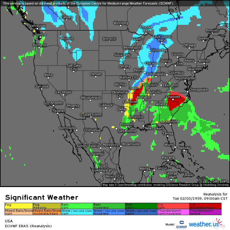 Local Weather History: The Day Music Died & the Midwest to Local ...